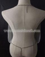 China Sequin Fabric Aluminum Chain Fly Screen Silver Metal Mesh Dress for sale
