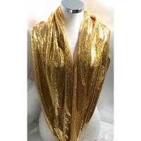 China Fashion Gold Metal Mesh Fabric Metallic Cloth Sequin Use For Apparel Table Runner Curtains Shoes Bags Home Decoration for sale