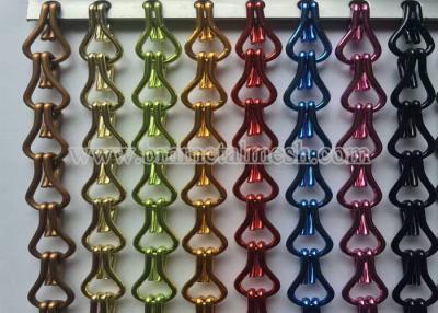 China Double Hook 1.6 mm Wire Diameter Aluminum Chain Link Curtain for sale
