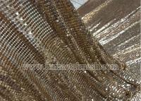 China 3mm Flake Size Metal Mesh Sequin Fabric with Oxidization Surface for Party Dress Application for sale