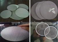 China China Extruder Filter Mesh Discs，Wire Mesh Filter Discs for sale