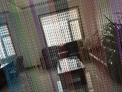 China Aluminum Chain Curtain Fly Screens/Anodized Fly Door Chain Curtains Factory for sale