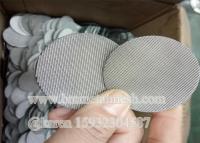 China Circle extruder screen mesh filter for foaming machine diameter 45mm for sale