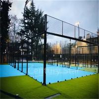 China Wire Mesh Fence Panoramic View Padel Court 33 Ft x 66 Ft for sale
