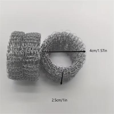 China Stainless Steel Knitted Wire Mesh Reusable Limescale Remover Ring for sale