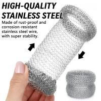 China Stainless Steel Knitted Wire Mesh Reusable Limescale Remover Ring for sale