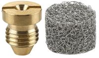 China 304 Stainless Steel Foam Gun Knitted Mesh Filter 0.61 in x 0.41 in for sale