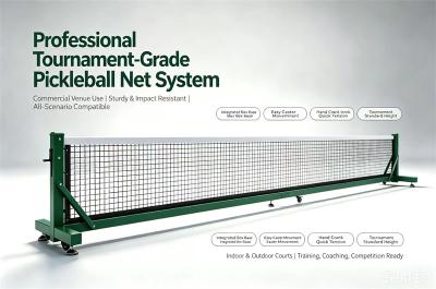 China Indoor Outdoor Surface Mount Pickleball Court Net Set 22FT for sale