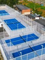 China Indoor Outdoor Surface Mount Pickleball Court Net Set 22FT for sale