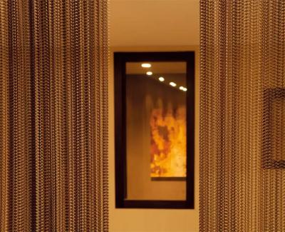 China Aluminum Wire Mesh Coil Drapery with 6mm Aperture and 1.2mm Wire Diameter for Ceilings and Space Divider for sale