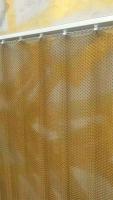 China Gold Wire Mesh Coil Drapery Curtain For Modern Interior Spaces for sale
