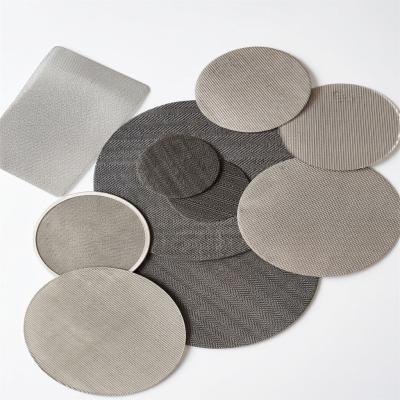 China Stainless Steel Woven Metal Extruder Screen Filters in SUS304, 316, 316L with 5-600 Micron and Plain Weave Dutch Weave for sale