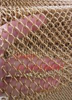 China Woven Metal Coil Drapery / Decorative Woven Wire Mesh Chain Link Curtain for sale
