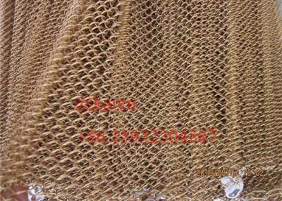 China Customized Length and Width Chain Link Metal Mesh Drapery with Baking Finish and SS304 SS316 Material for sale