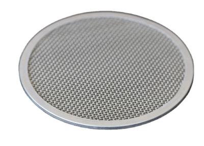 China 5 Micron Stainless Steel Round Woven Wire Mesh Filter Disc Extruder Screens With Aluminum Framed Edge for sale
