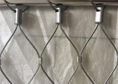 China 7x7 Stainless Steel Rope Mesh Netting 2mm Steel Rope Mesh Netting For Elevated Walkway Railing for sale