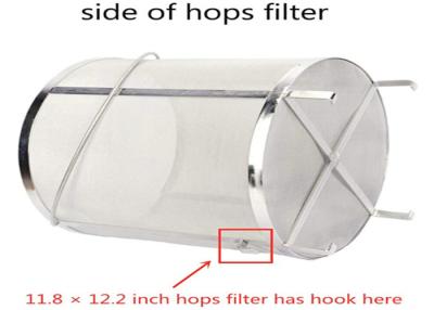 China 11.8×12.2 inch Wine Beer Dry Hops Filter Brewing Hopper Spider Strainer 300 Micron Mesh Barrel Brewing Grain For Hombrew for sale