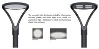 China 170lm/W Outdoor LED Post Top Light Fixture IP65 IK08 Wattage And CCT Selectable for sale