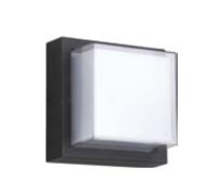 China Decorative LED Wall Light Fixture Wall Mounted 12W Circular / Square Black Bulkhead Light for sale