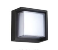 China Decorative LED Wall Light Fixture Wall Mounted 12W Circular / Square Black Bulkhead Light for sale