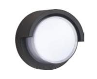 China Decorative LED Wall Light Fixture Wall Mounted 12W Circular / Square Black Bulkhead Light for sale