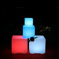 China 40cm Outdoor LED Cube Light Stools Rechargeable Wireless For Events for sale