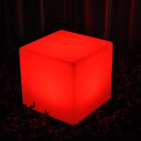 China Glowing Outdoor LED Cube Light Chair Plastic IP65 Waterproof For Park Villa Decoration for sale