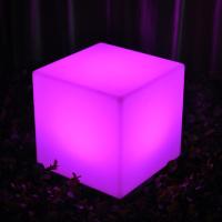 China Glowing Outdoor LED Cube Light Chair Plastic IP65 Waterproof For Park Villa Decoration for sale