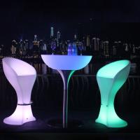 China Wireless Illuminated Cocktail Tables Chairs Remote Control For Party for sale