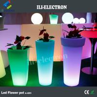 China illuminated highboy led artificial flower pot with 16 colors changing with remote control for sale