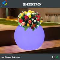 China Rechargeable Plastic Led Flower Planter Frosted Finishing for sale