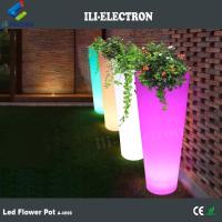 China Remote Control Color Changing Led Flower Pot For Beverage Stores for sale