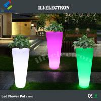 China Remote Control Color Changing Led Flower Pot For Beverage Stores for sale