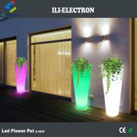 China Remote Control Color Changing Led Flower Pot For Beverage Stores for sale