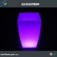 China China Supplier Outdoor LED Illuminated Lighted Square Plant Pot 80000hs Battery Life for sale