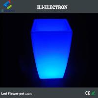 China China Supplier Outdoor LED Illuminated Lighted Square Plant Pot 80000hs Battery Life for sale