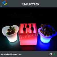 China Rechargeable Waterproof Plastic LED Square Ice Bucket for Pub for sale