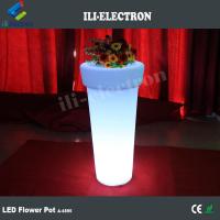 China Tall Round Illuminated LED Plastic Flower Pot / Flower Planter for sale