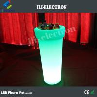 China Tall Round Illuminated LED Plastic Flower Pot / Flower Planter for sale
