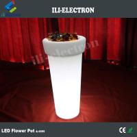 China Tall Round Illuminated LED Plastic Flower Pot / Flower Planter for sale