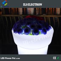 China Tall Round Illuminated LED Plastic Flower Pot / Flower Planter for sale
