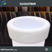 China Tall Round Illuminated LED Plastic Flower Pot / Flower Planter for sale