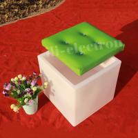 China Multifunctional LED Ice Bucket Square Shape PE Plastic Material With Leather Lid for sale