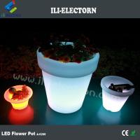 China Colorful Lighting LED Plastic Flower Planter for Garden Decor for sale