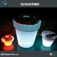 China Colorful Lighting LED Plastic Flower Planter for Garden Decor for sale