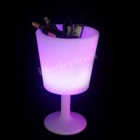 China Wireless Plastic LED Ice Bucket Cup Shape 16 Colors Change For Champagne for sale