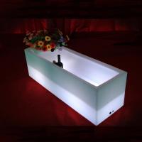 China Illuminated Glowing Ice Bucket , Light Up Wine Cooler With Rechargeable Lithium Battery for sale