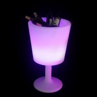 China wireless control shining plastic led ice bucket with stand for indoor and outdoor for sale