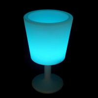 China wireless control shining plastic led ice bucket with stand for indoor and outdoor for sale