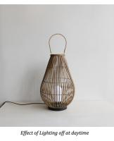 China Landscape Outdoor Lanterns Rattan Woven Lamp Rechargeable Pendant for sale